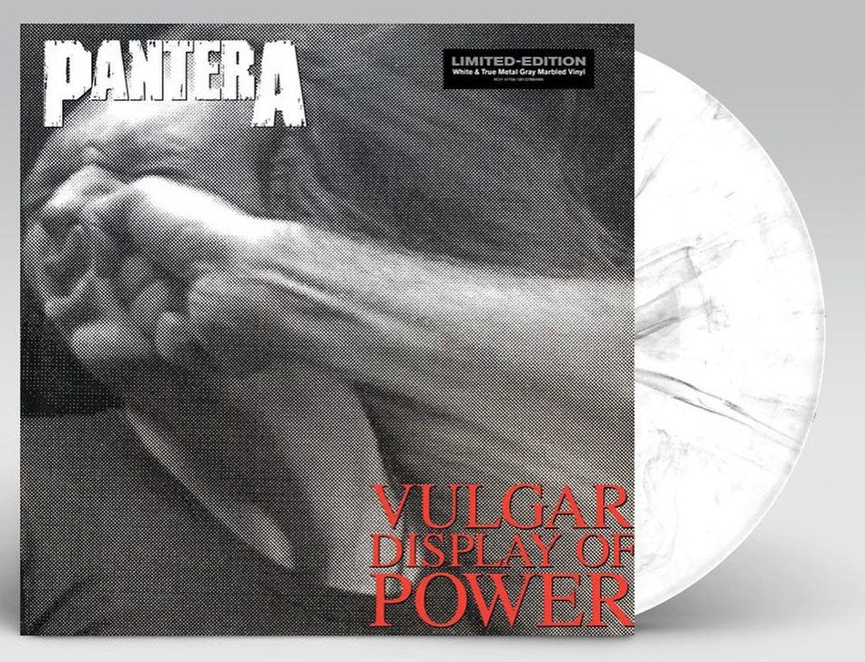 Pantera - Vulgar Display Of Power - LE White Grey Marbled Vinyl ...